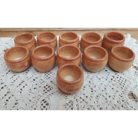 11 Kleine Franse gres slakken/ escargot potjes